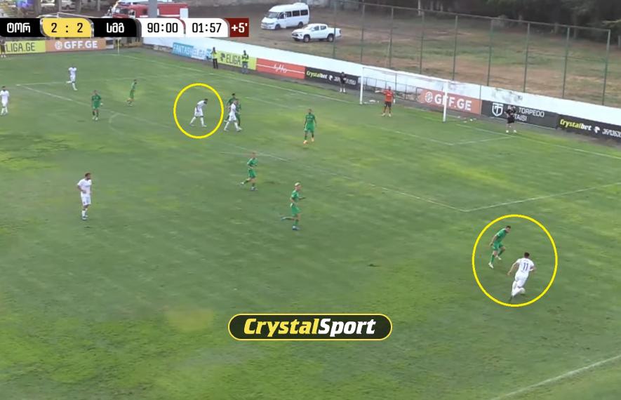 დრამა ზესტაფონში - მჭედლიძემ ტორპედოს 93-ე წუთზე მოაგებინა - Crystalsport